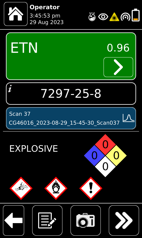 DETECTION OF HOMEMADE EXPLOSIVES